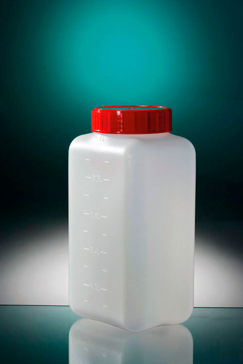Frasco cuadrado HDPE. GOSSELIN. Frasco estéril. Dim. AnxPrxAl (mm ...