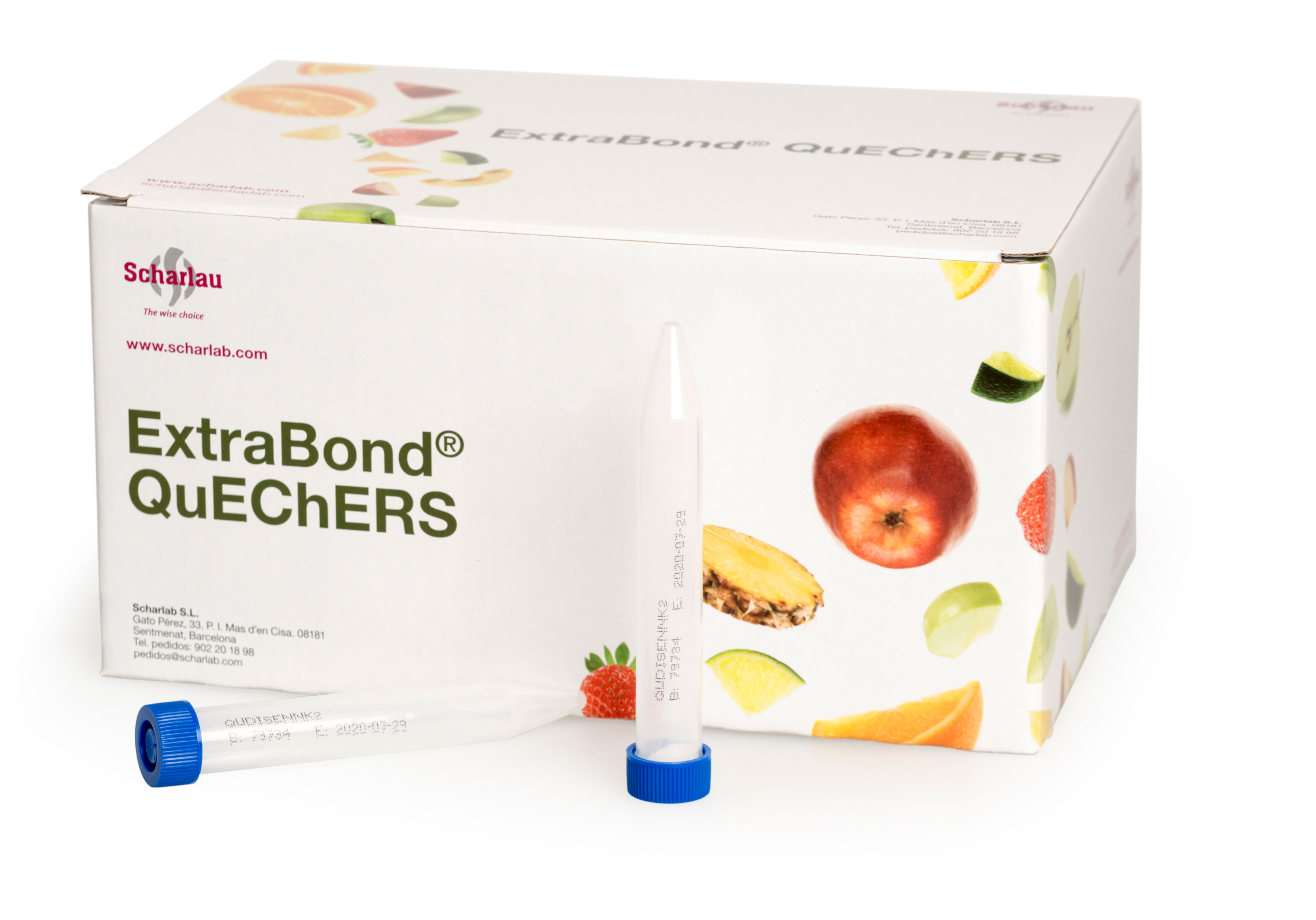 Kit Dispersivo QuEChERS EN ExtraBond Scharlau para frutas y verduras ...
