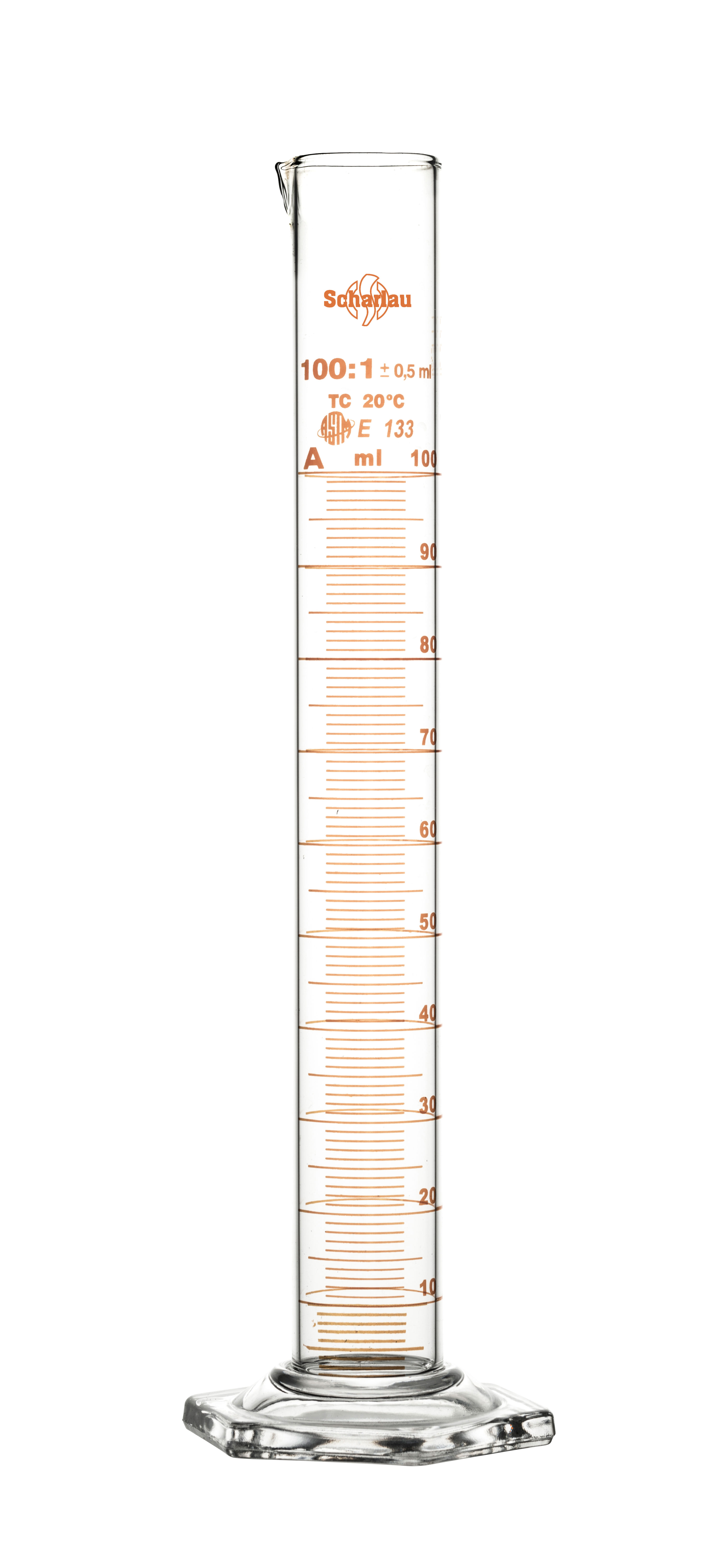 Probeta de vidrio graduada de 200 ml. Segun ASTM E133-D86 Scharlau ...
