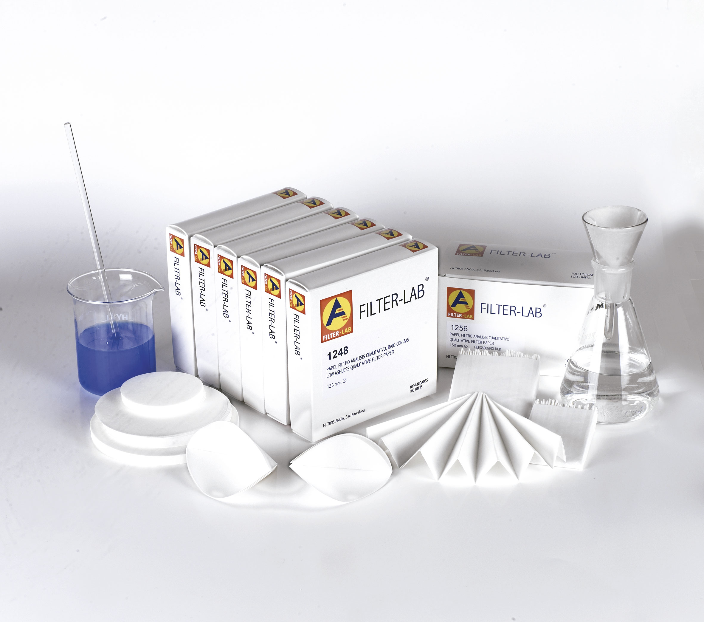 Filtro de papel bajo en cenizas. FILTER-LAB. Ø (mm): 150. Retención ...