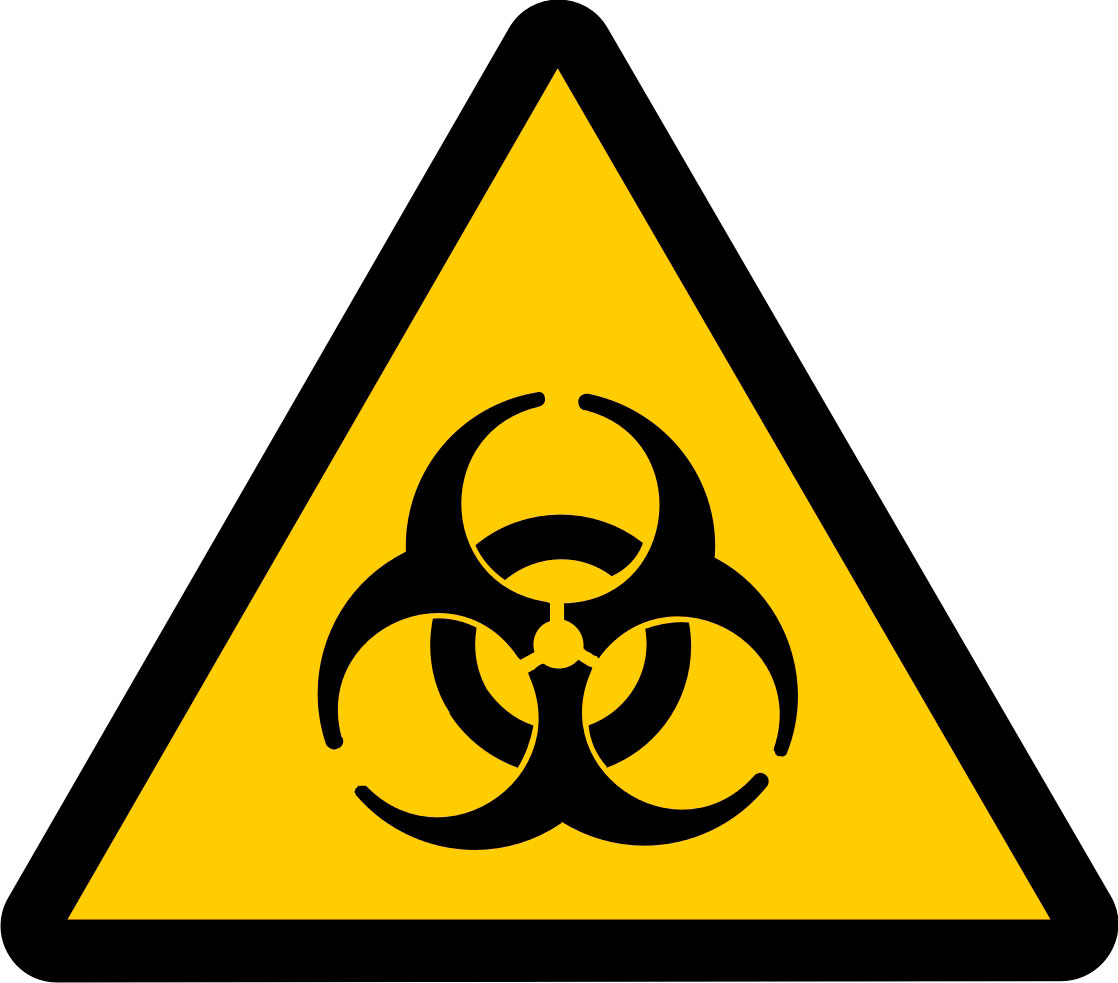 Señal de peligro Advertencia de riesgo biológico. Lado mayor (mm): 148 ...