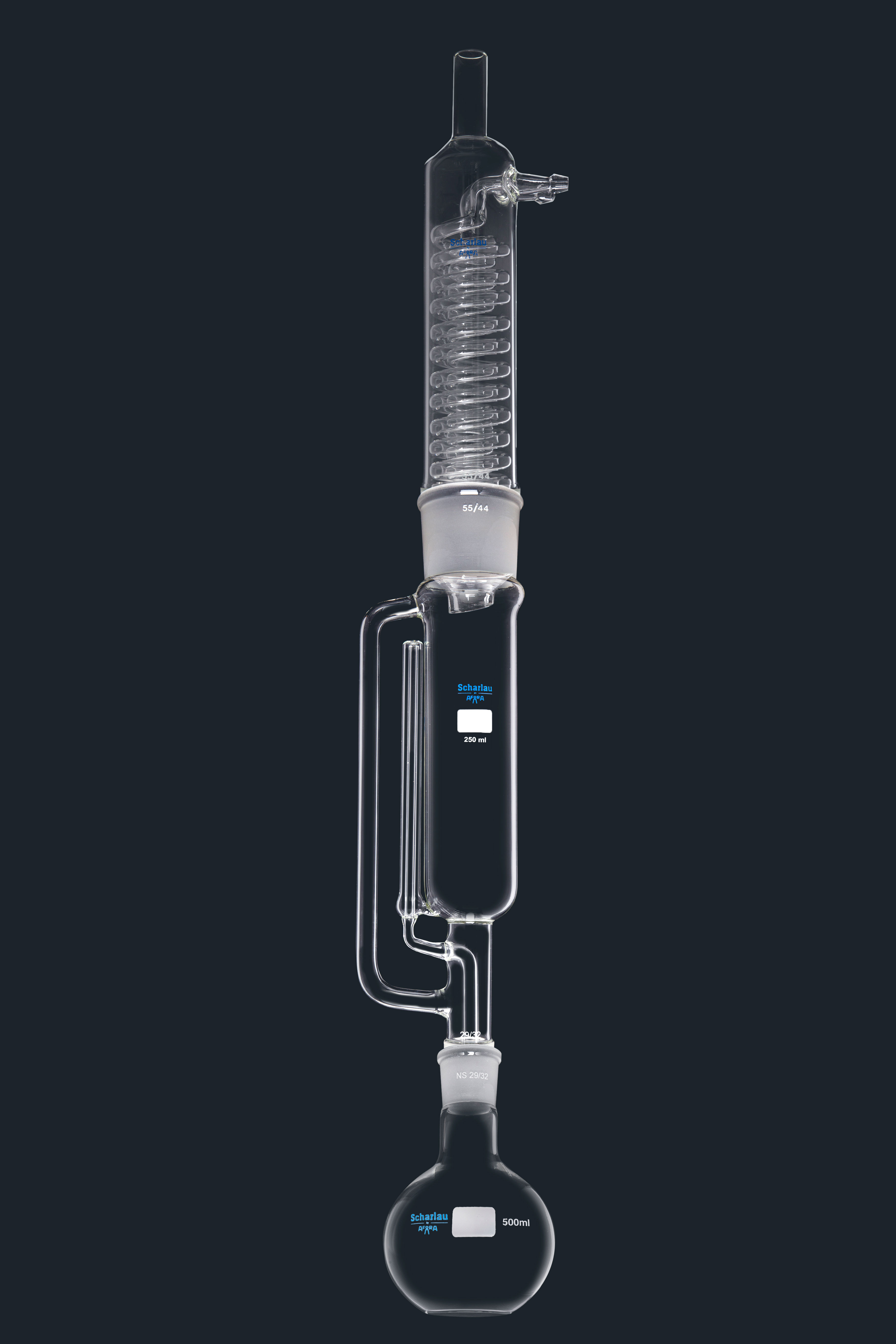 Extractor Soxhlet de 250ml completo. SCHARLAU - Scharlab