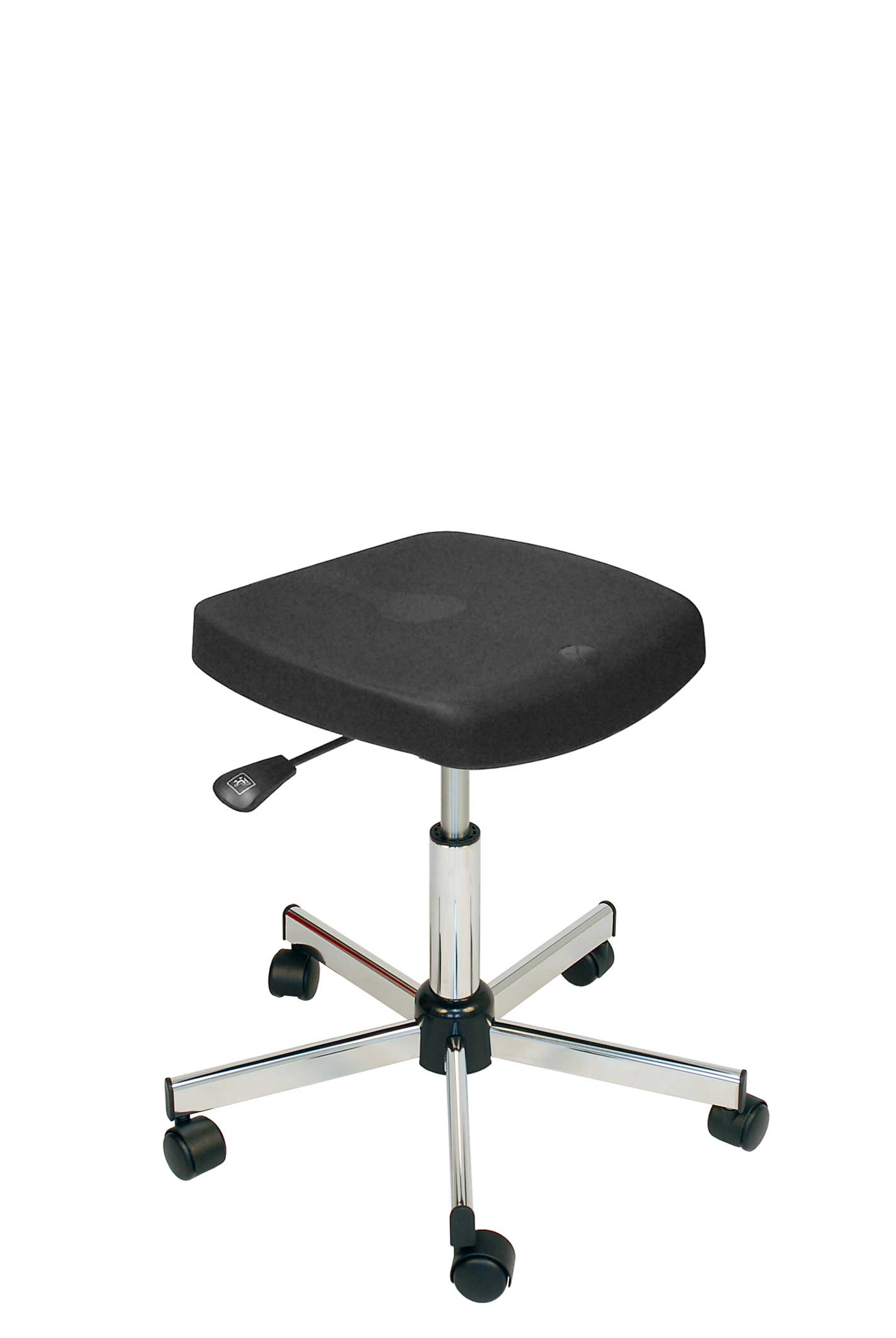 Silla semi sentada de poliuretano. Patas: Pie de acero cromado con ...