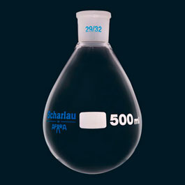 Matraz evaporador forma pera. SCHARLAU. Cap. (ml): 1.000. Hembra: NS 29 ...