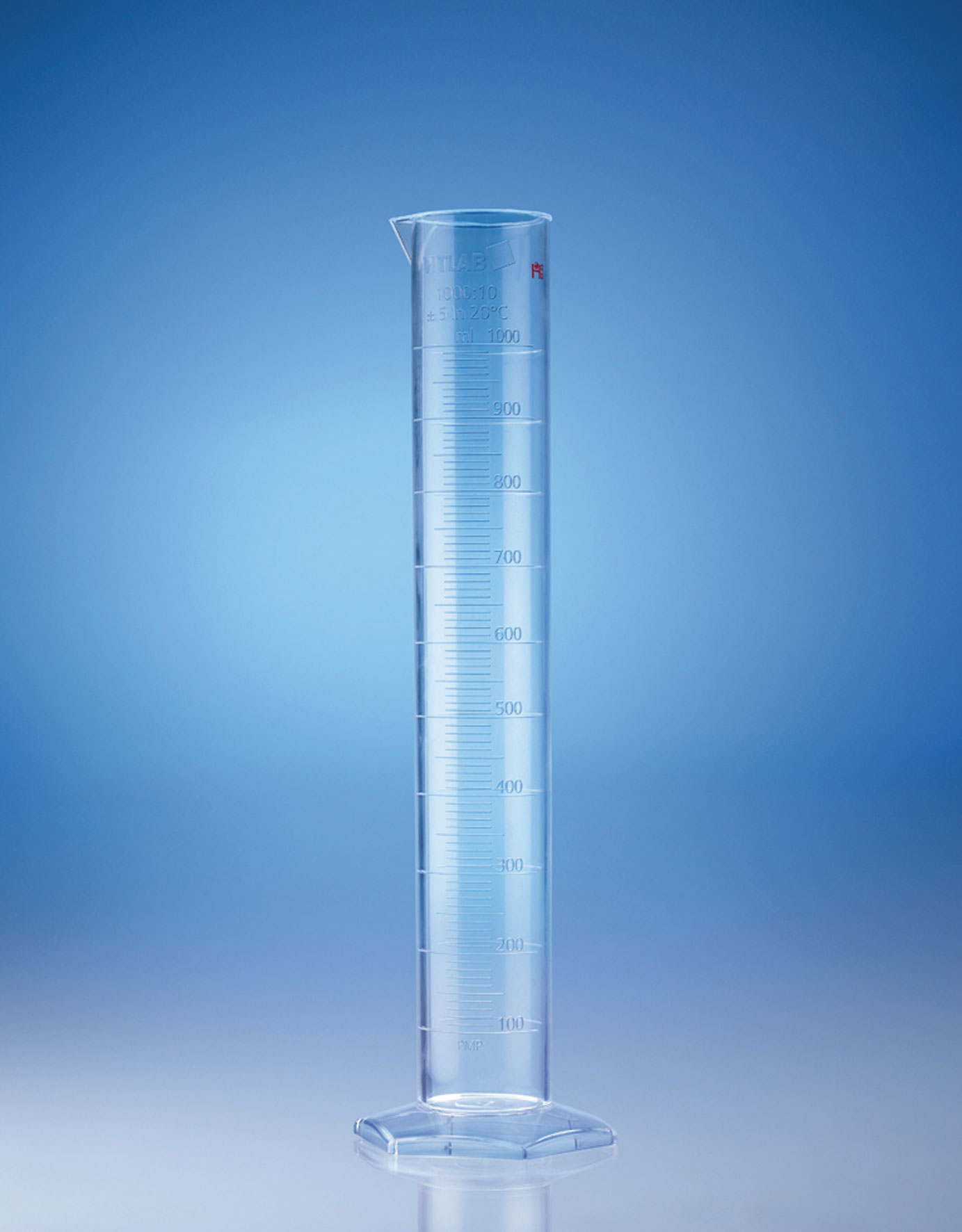 Probeta graduada, forma alta, con certificado. VITLAB®. Capacidad (ml ...