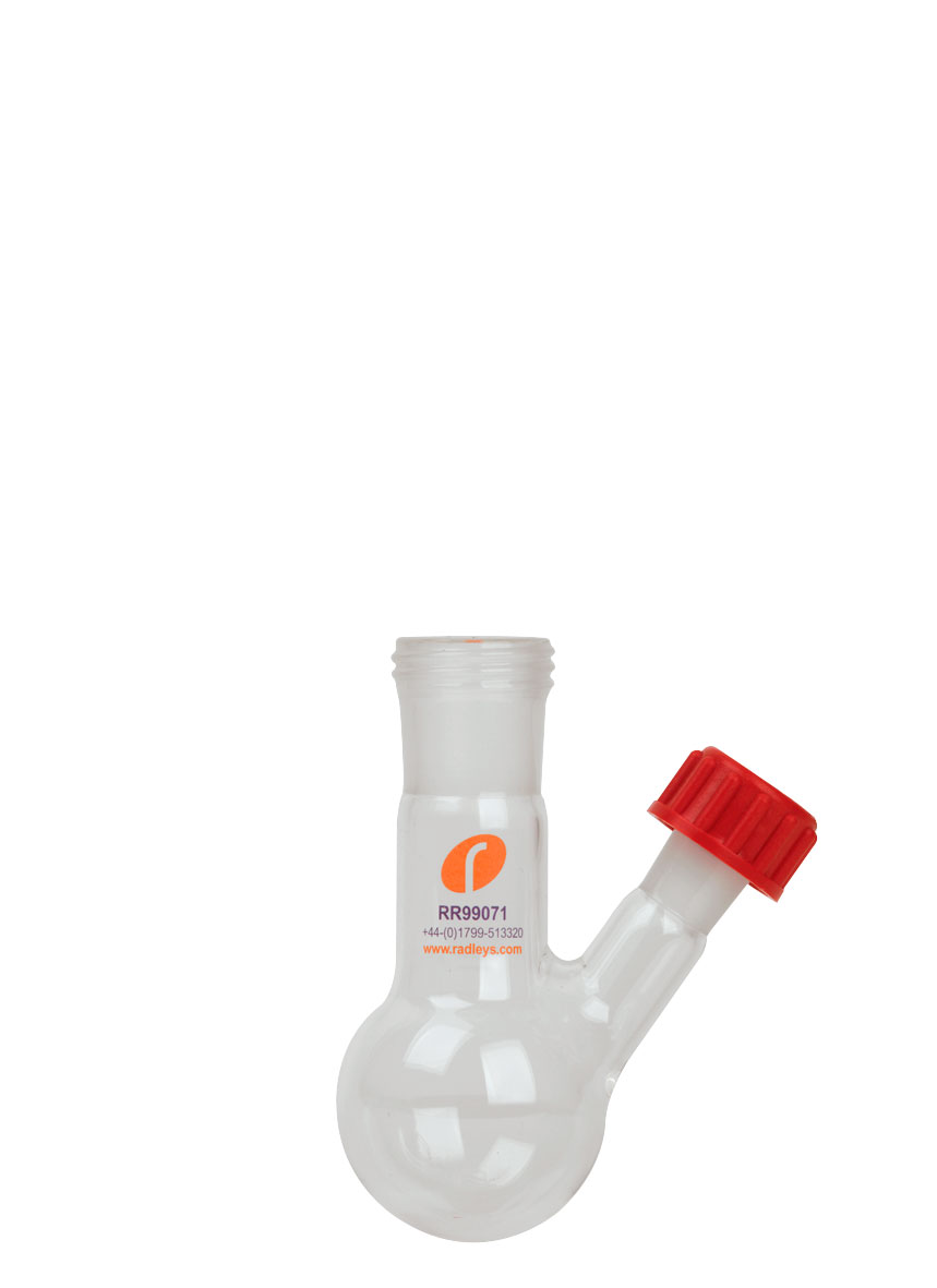 Matraz de 50ml con boca lateral B14/23. RADLEYS. - Scharlab